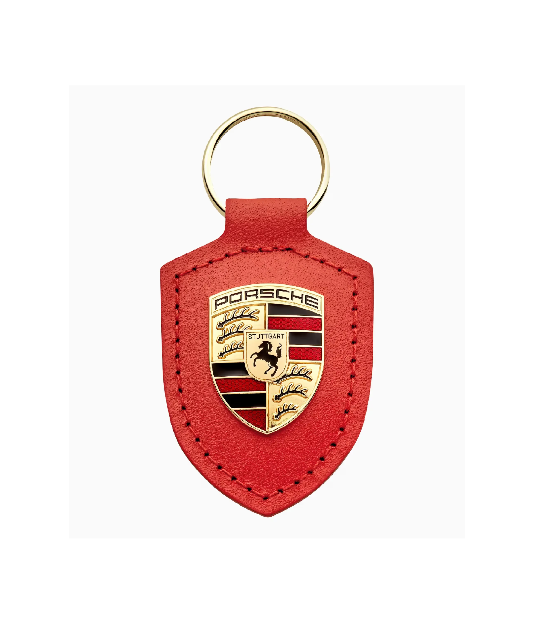Porsche Crest Keyring - Lava Orange